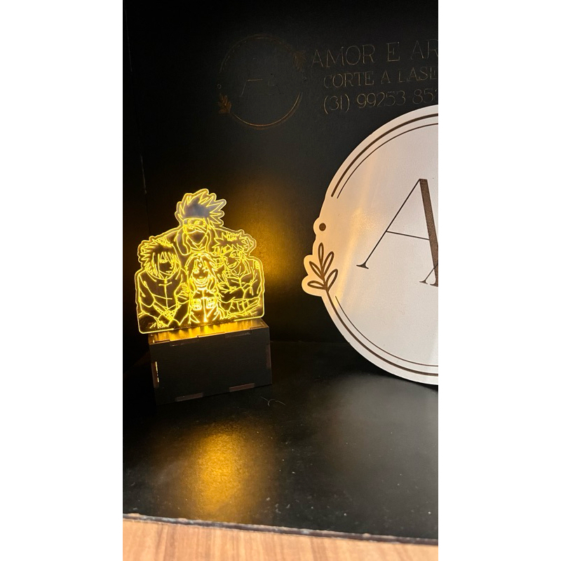 Luminária anime One piece, Jiujitsu , Luffy, Naruto, jojo’s, haikyuu ...