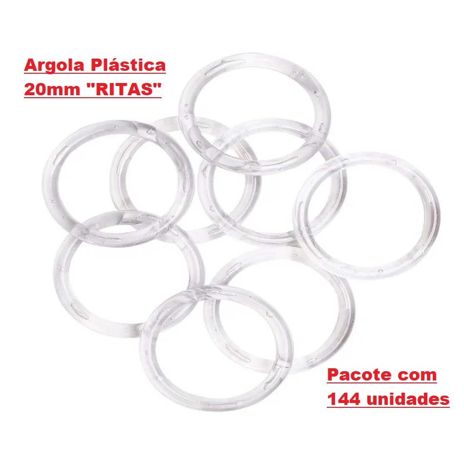 Argola Plástica N° 20 Transparente Artesanato 144 Unidades | Shopee Brasil