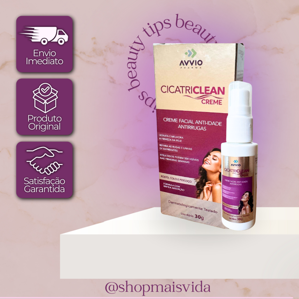 Creme Anti-idade e Antirugas Cicatriclean 30g Envio Imediato | Shopee Brasil