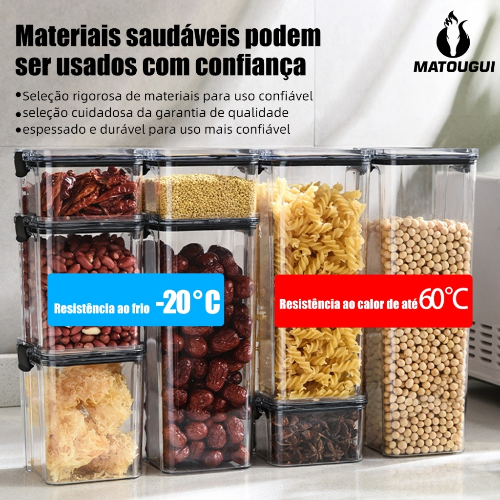 matougui Kit Completo Cozinha Potes de Alimentos Frascos de ...
