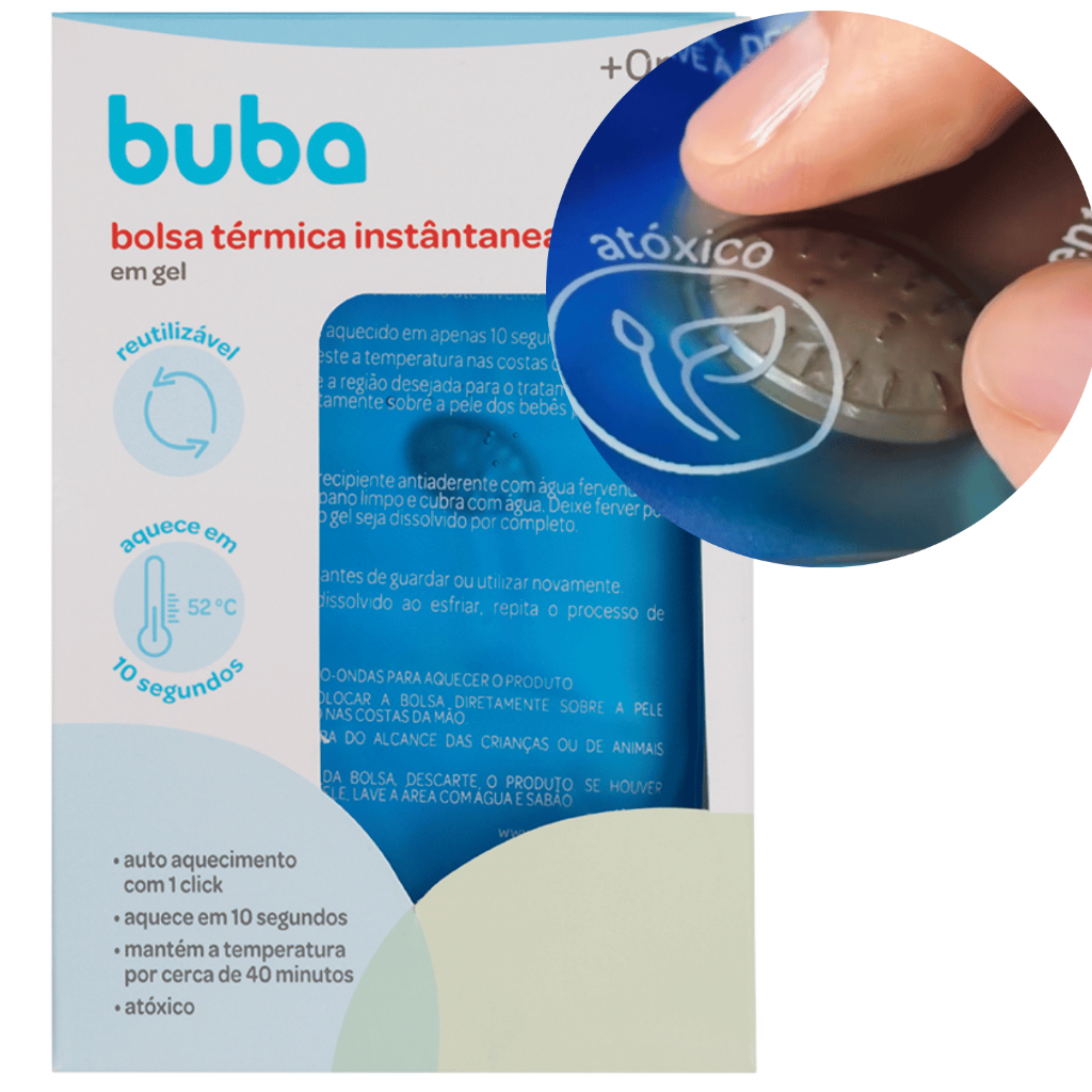 BOLSA TERMICA INSTANTANEA EM GEL BUBA Alivio Cólica e Dores Aquecimento Instantâneo | Shopee Brasil
