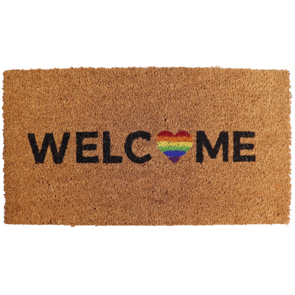 CAPACHO 33X60CM WELCOME Lgbt Fibra de coco | Shopee Brasil