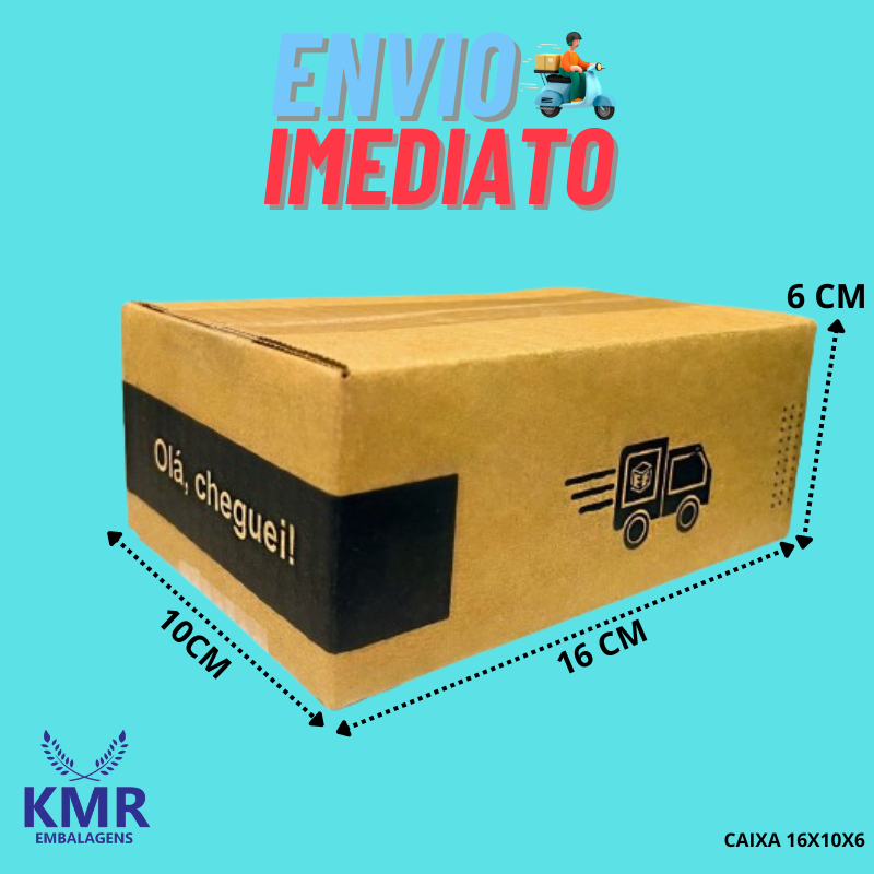 Kit 5 Unidades Caixas Papelão 16X10X6 p/ Envio Ecommerce Resistente ...