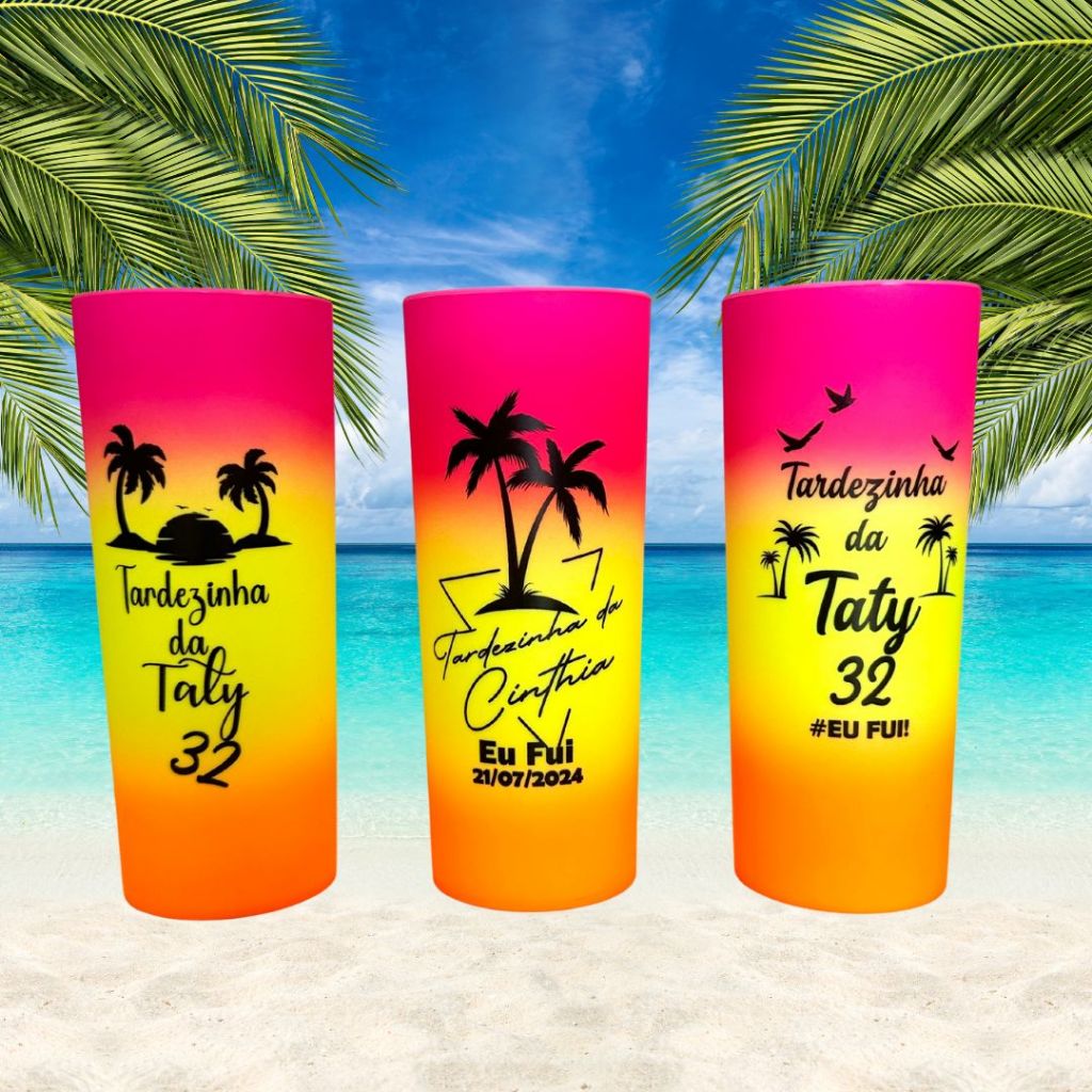 Kit 20 Copos Long Drink Personalizado Degradê Todos os Temas ...