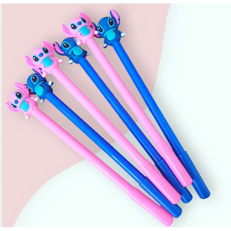 Kit Caneta Stitch em gel Angel cor Azul papelaria fofa | Shopee Brasil