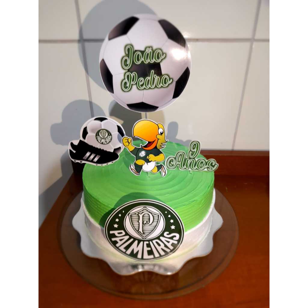 Topo Topper de Bolo Palmeiras Time Futebol Personalizados | Shopee Brasil