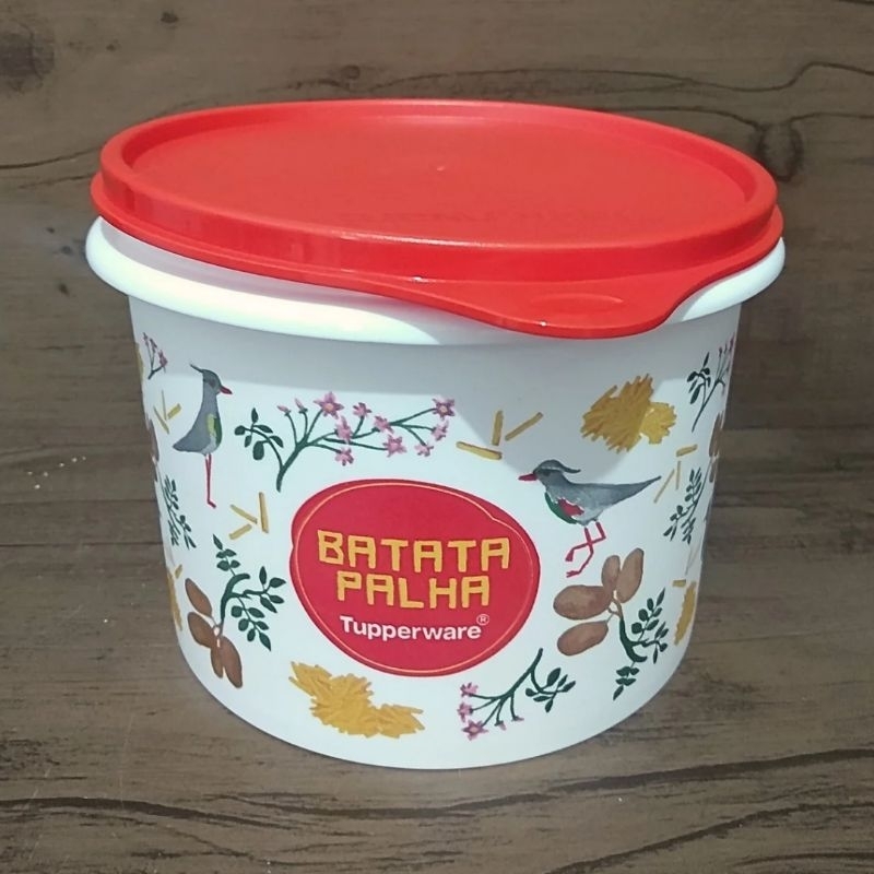 Tupper caixa Batata Palha Floral 1,1 Litros Tupperware | Shopee Brasil