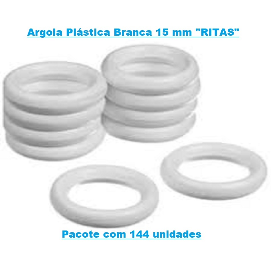 Argola Plástica N° 15 Branca Artesanato 144 Unidades | Shopee Brasil