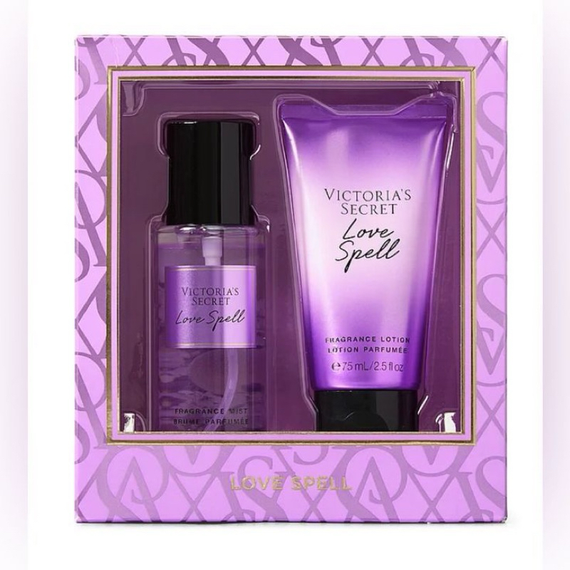 Nova Embalagem Kit Duo Body Splash + Body Lotion Love Spell Victoria's ...