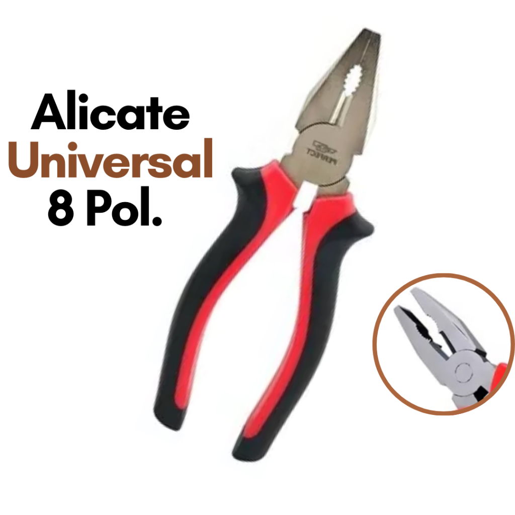 Alicate Universal Multiuso 8 Polegadas Cabo Isolado Multi Uso | Shopee Brasil