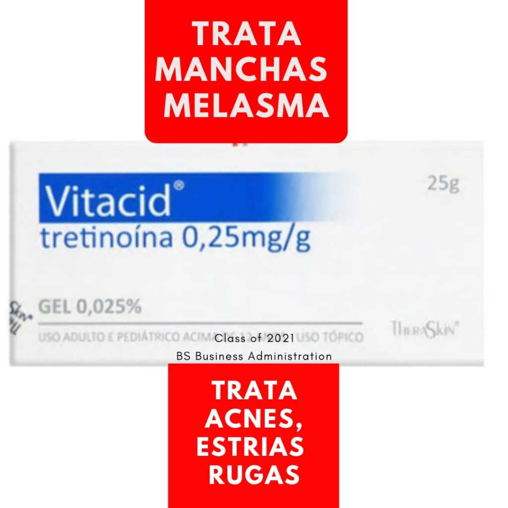 Vitacid Gel Tretinoina 0.25mg Tipo De Pele Todo Tipo De Pele | Shopee ...