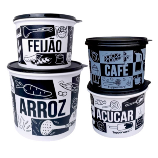 Kit Mantimentos Pop Box 4 Peças / Arroz 5kg Plus + Feijão 2kg + Açúcar ...