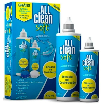 All Clean Soft solução para lente contem 1 frasco de 120 ml. um frasco ...
