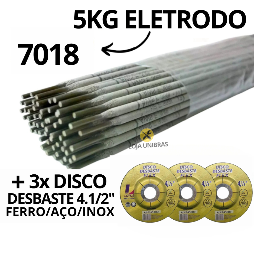 5 kg Eletrodo 7018 + 3 Discos Desbaste kit Serralheiro Solda - Escolha ...