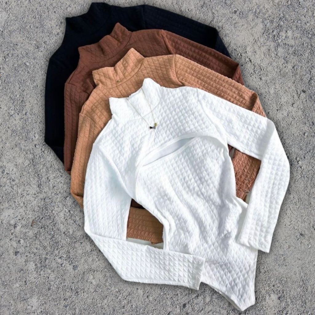 Body Feminino Manga Longa Gola Alta Comprida boddy feminino Bori ...