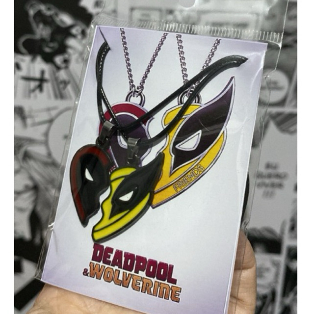 Colar Deadpool e Wolverine (Filme da Marvel) - 2 Colares (1 colar com ...