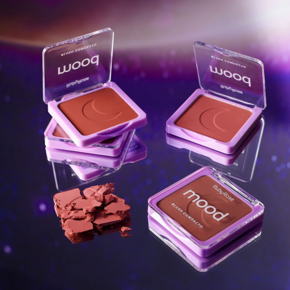 Blush Cremoso Compacto Mood Ruby Rose | Shopee Brasil