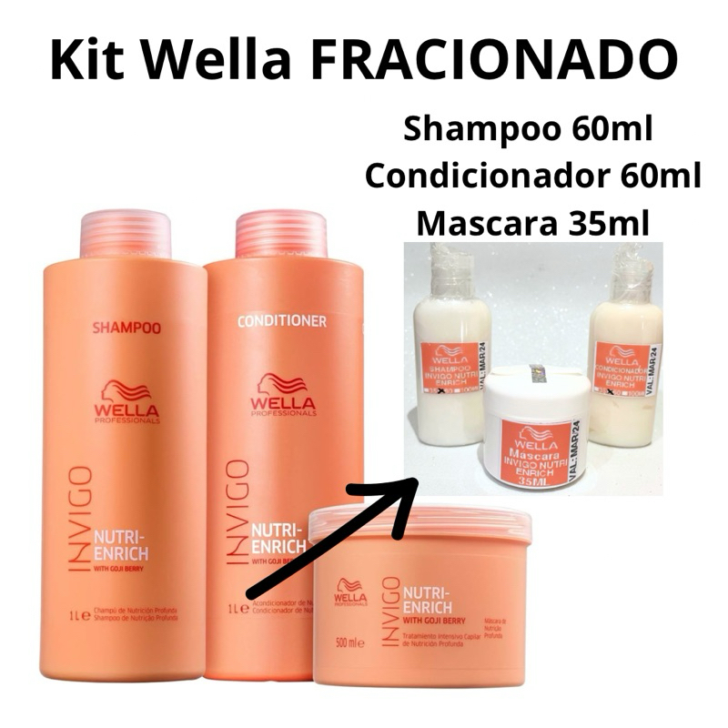 Kit Wella Nutri Enrich - Shampoo + Condicionador + Máscara | Shopee Brasil
