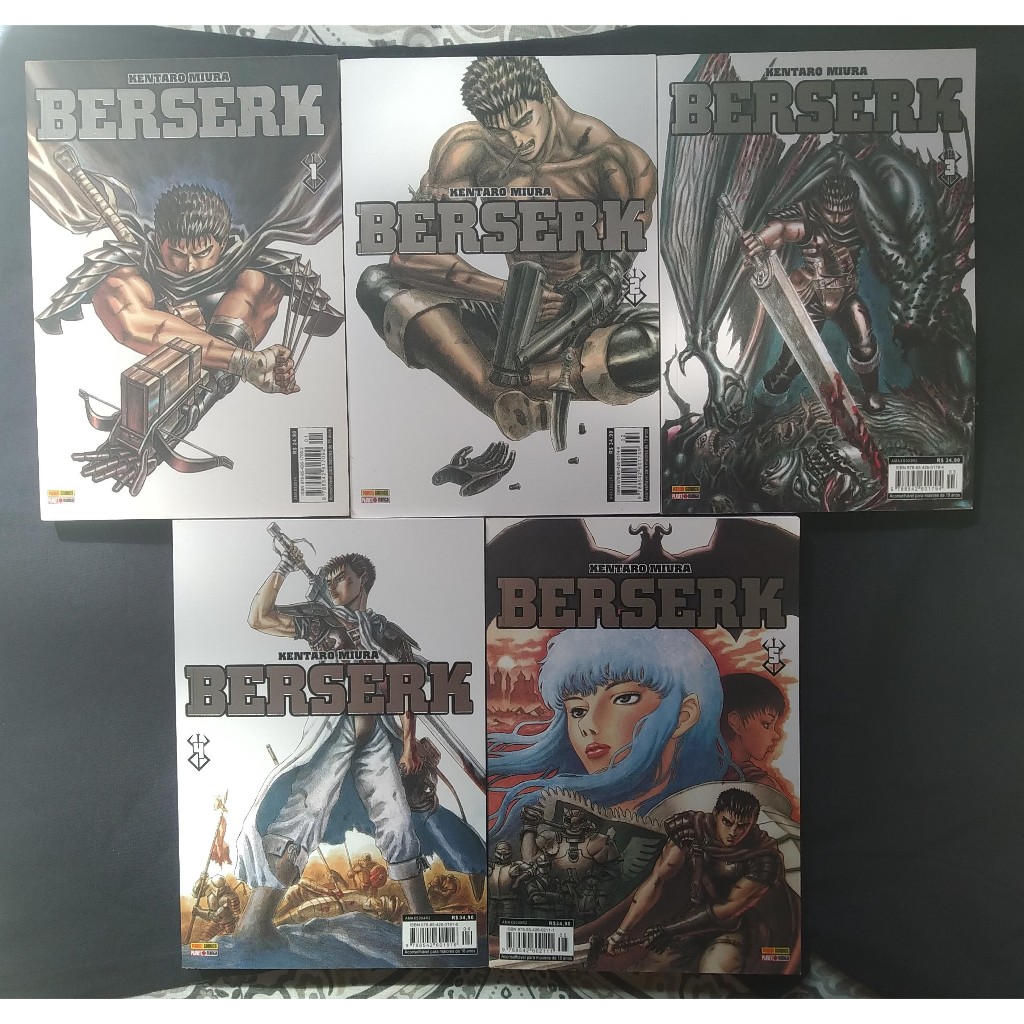 Berserk volumes 01 ao 05 - Kentaro Miura | Shopee Brasil