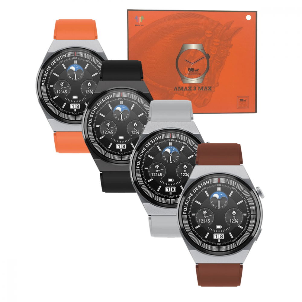 Relógio Inteligente Smartwatch 52mm com 02 Pulseiras NFC AMAX 3 MAX ...