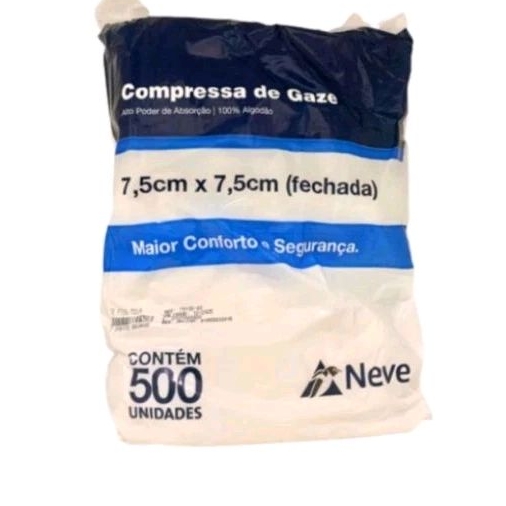 Pacote de compressa de gases 500 unidades em cada pacote | Shopee Brasil