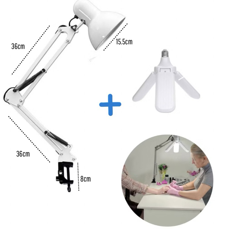 KIT Luminária Pixar Artigulada + Lampada Pétala 45w Super Branca ...