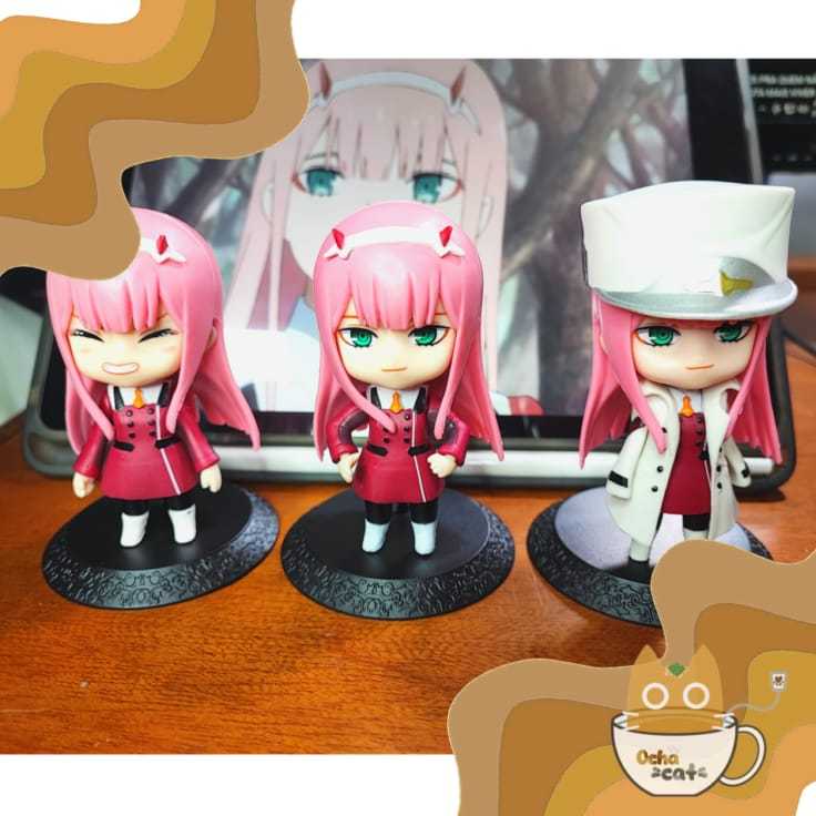 Figure Chibi personagem Zero Two anime Darling in the Franxx 9cm ...