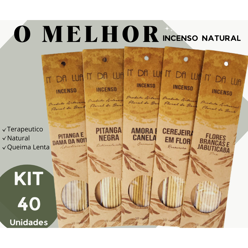 kit incenso Natural N da Lua - 40 cxs - Aromaterapia - Aromas, incensos ...