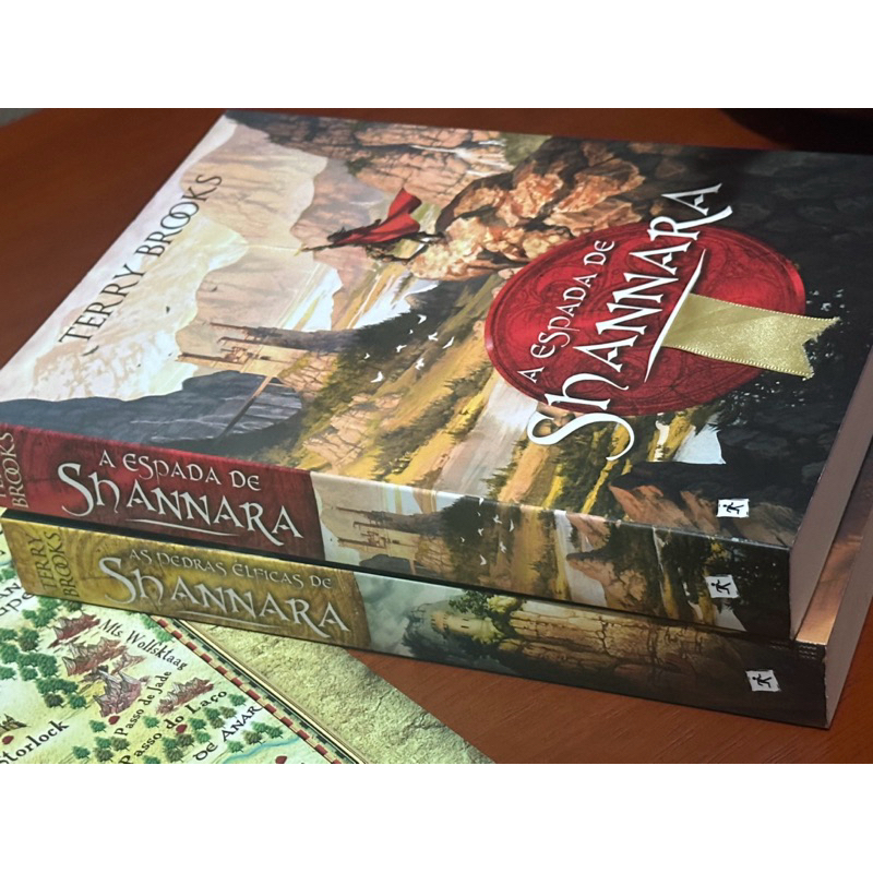 espada de shannara + as pedras elficas de shannara + pôster/mapa ...
