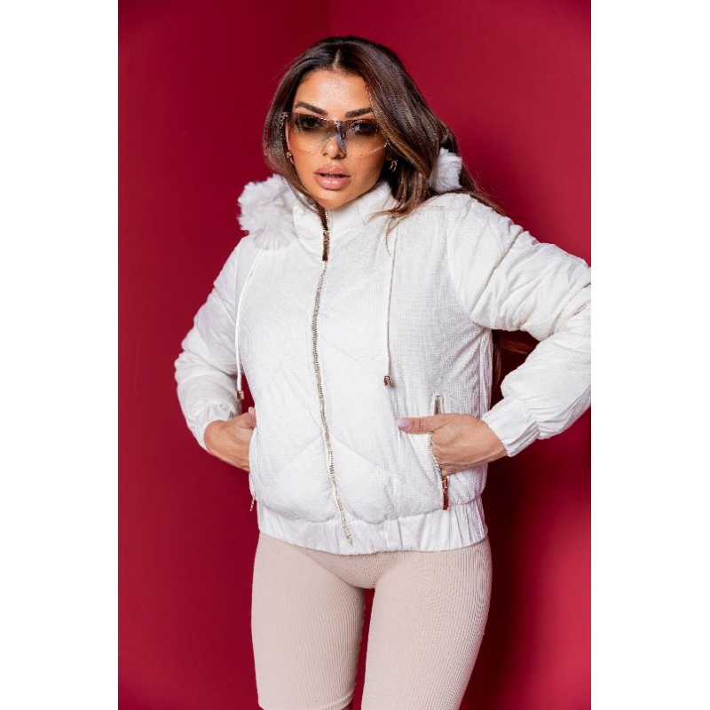Jaqueta Feminina Purf pelúciada zíper dourado alta qualidade | Shopee ...