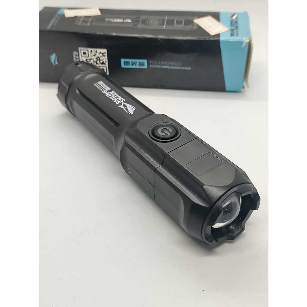 Lanterna Tática Led Recarregável Usb Smiling Shark 622a Cor da lanterna ...