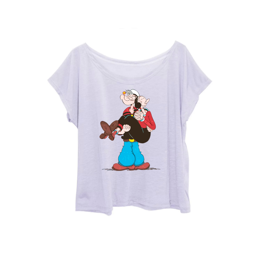 Camiseta Blusinha Blusa T-shirt Estampada Feminina Popeye Olivia Palito ...