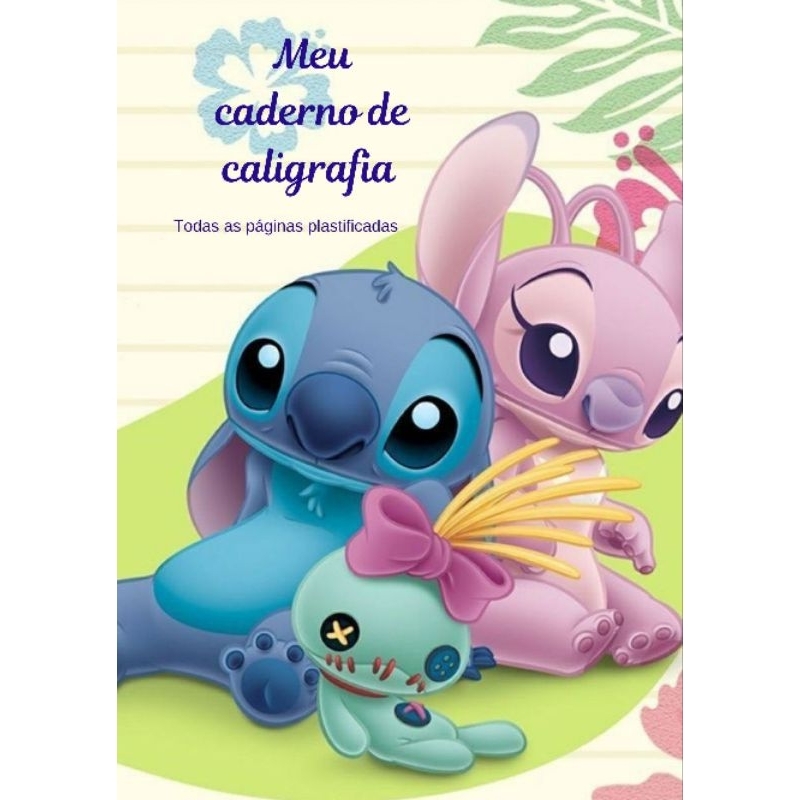 Stitch Livro plastificado Alfabeto caligrafia- tam. A4 | Shopee Brasil
