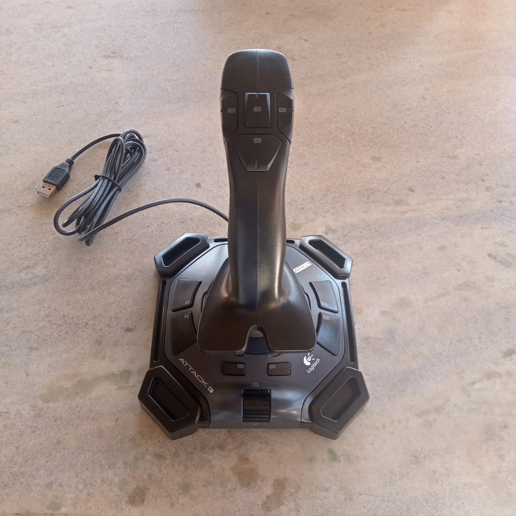 Joystick Logitech Attack 3 Manche Simulador de Avião | Shopee Brasil