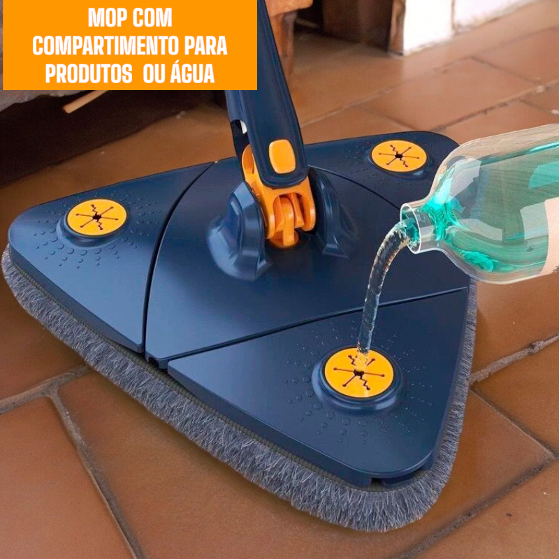Mop Giratório Rodo Esfregão de Limpeza Triangular 360º Rodo Mágico ...