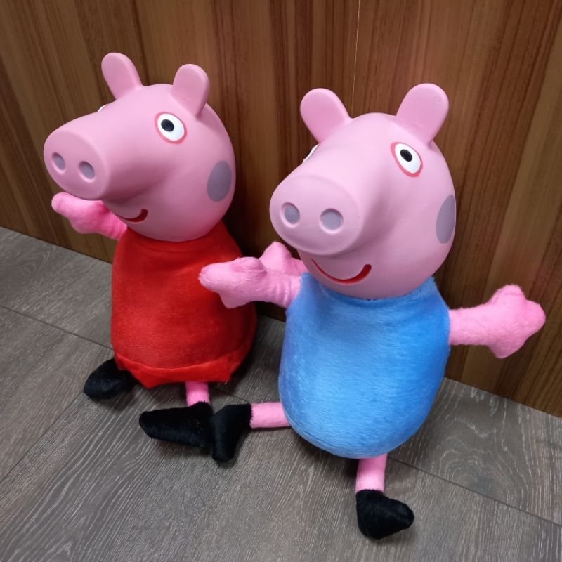 Bonecos de pelúcia Peppa ping cabeça de borracha e o George ping seu ...