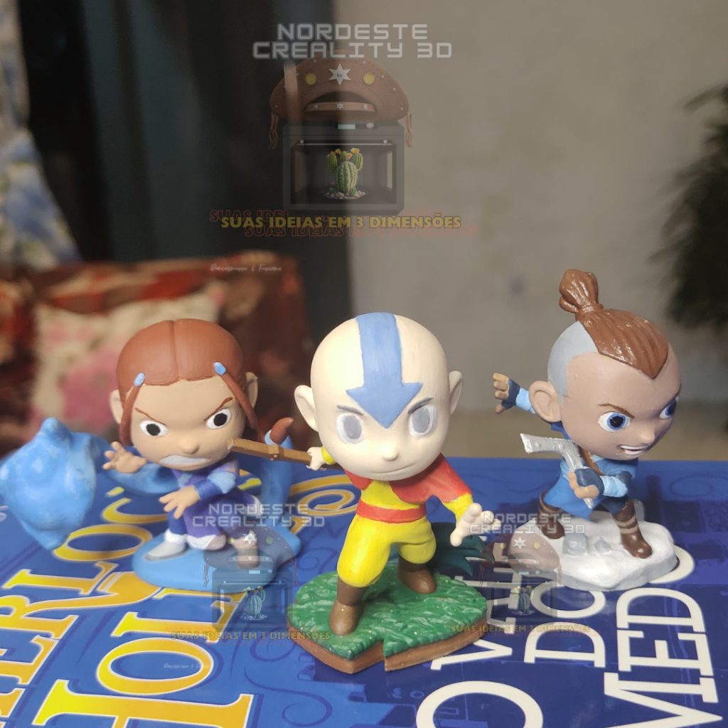 Kit Avatar - Aang Chibi- Katara, Sokka & Aang Avatar Boneco de ...