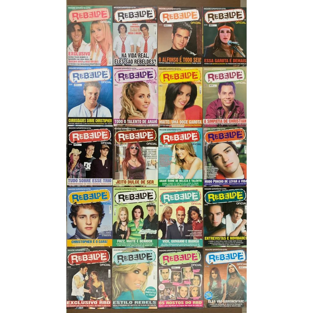 Revista Magazine Superpôster Extra Rebelde Oficial RBD | Shopee Brasil