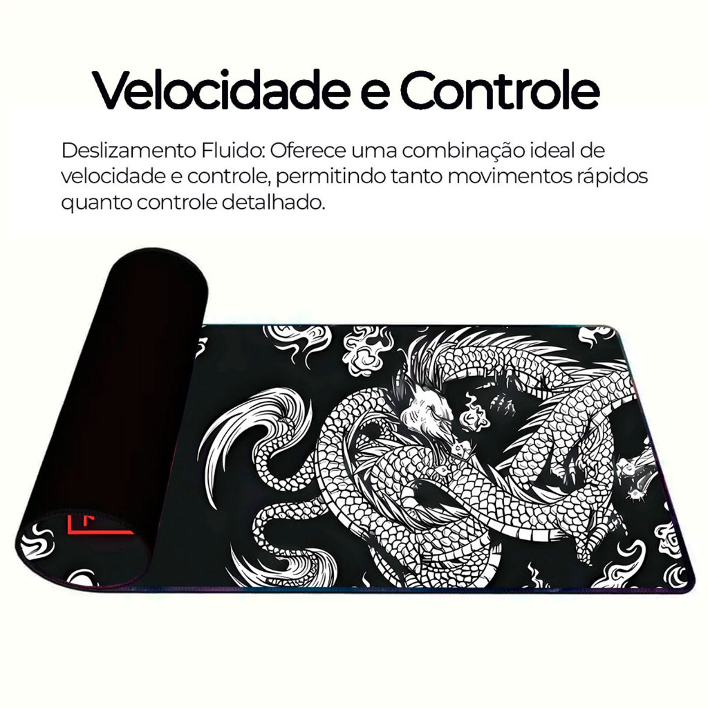 Mouse pad Gamer Speed Extra Grande Dragão Chinês Japonês Vários Tamanhos Original | Shopee Brasil