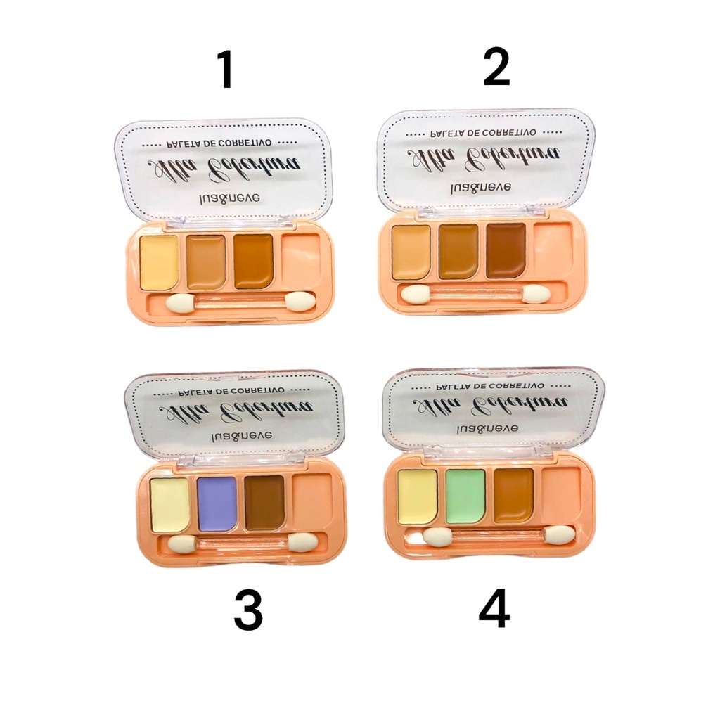 Paleta de Corretivo Alta Cobertura Lua & Neve (Paleta com 3 Tons ...