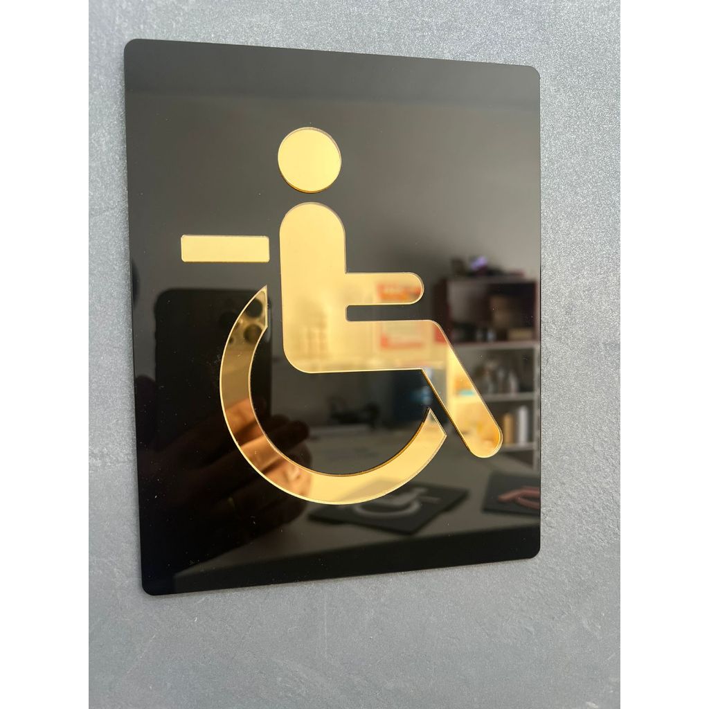 Placa Banheiro Pcd Indicativa Cadeirante | Shopee Brasil