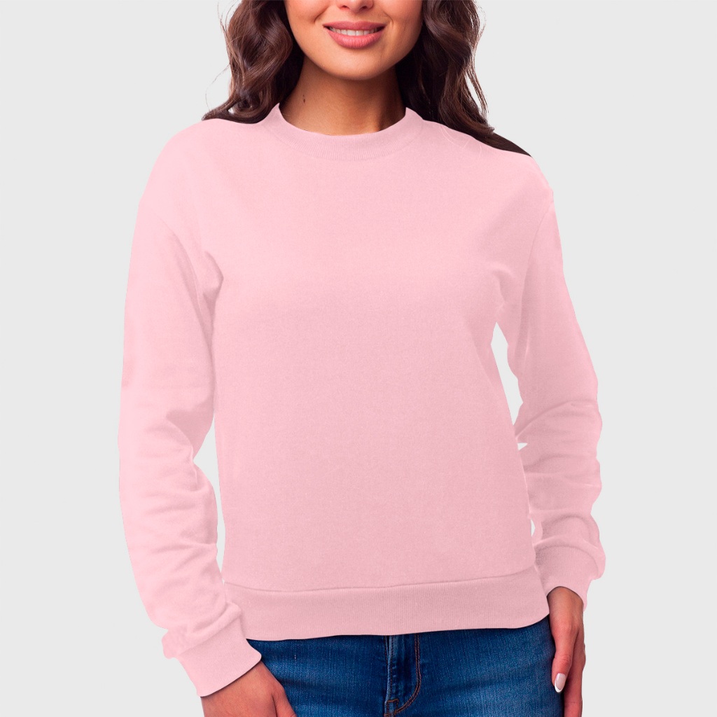 Moletom Liso Feminino e Masculino Blusa de Frio Gola Redonda Gola ...