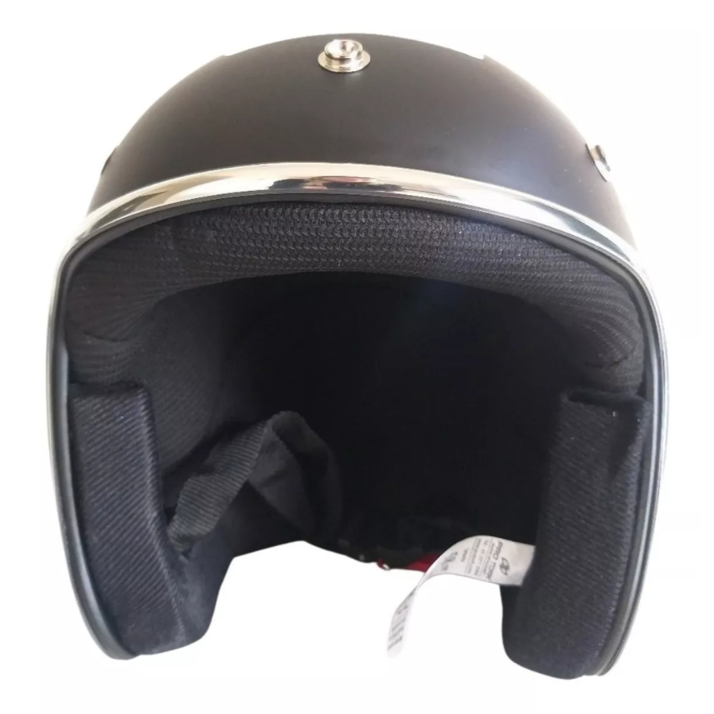 Capacete Vintage Aberto Chopper Bobber Racer Retro Preto Fosco Tamanho ...