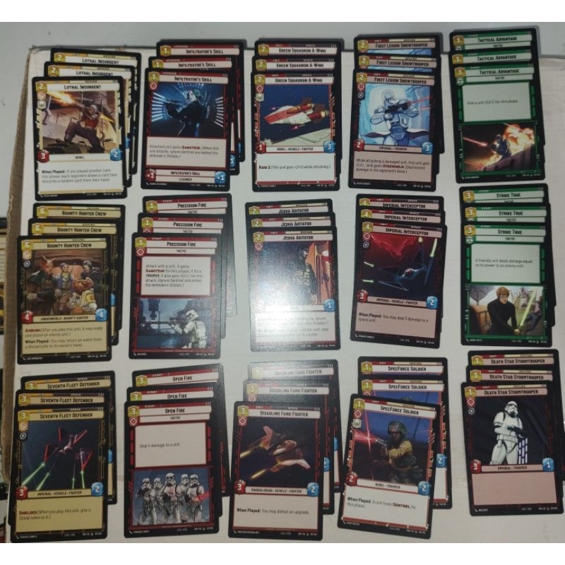 Lote 170 cards cartas Swu Star Wars unlimited kit | Shopee Brasil