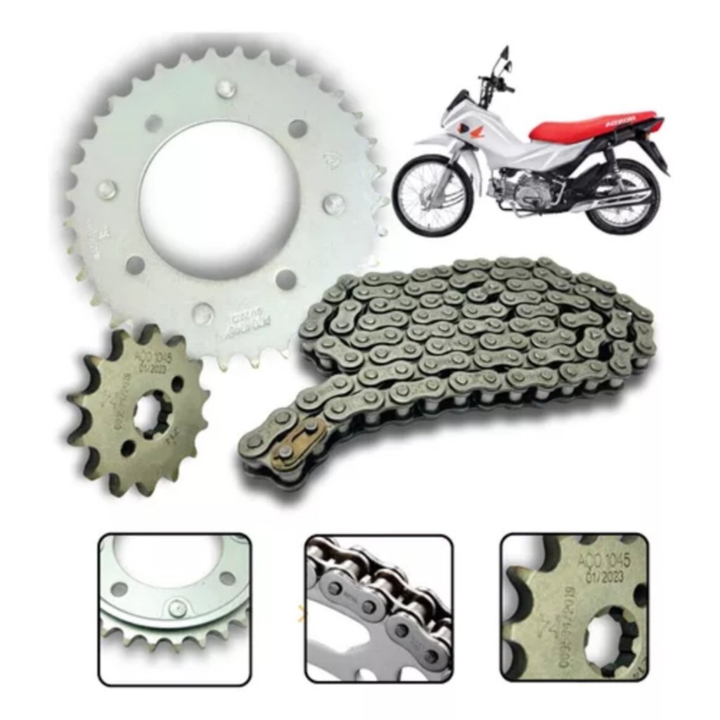 Kit Relação Pop 100 Pop 110 2007 A 2023 Sem retentor /aço 1045 | Shopee ...