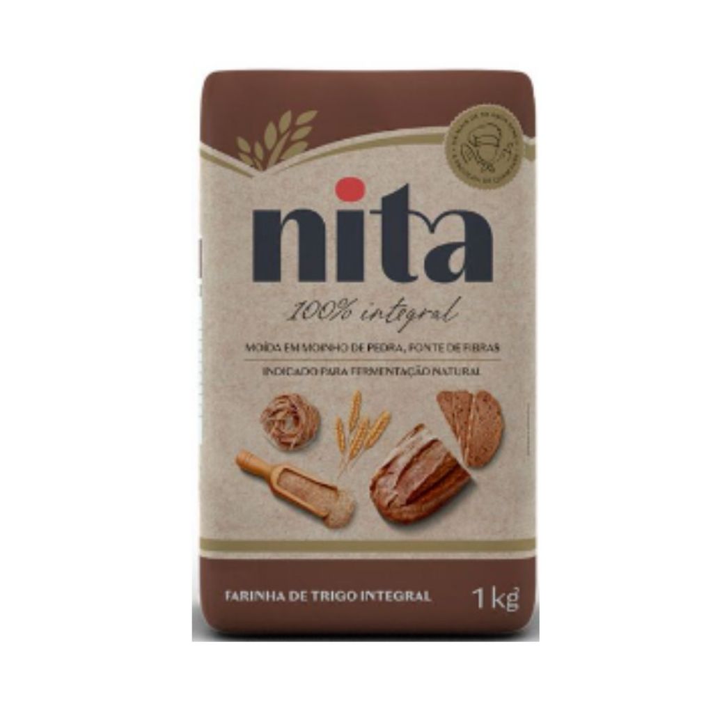 Farinha De Trigo 100% Integral Nita 1kg | Shopee Brasil