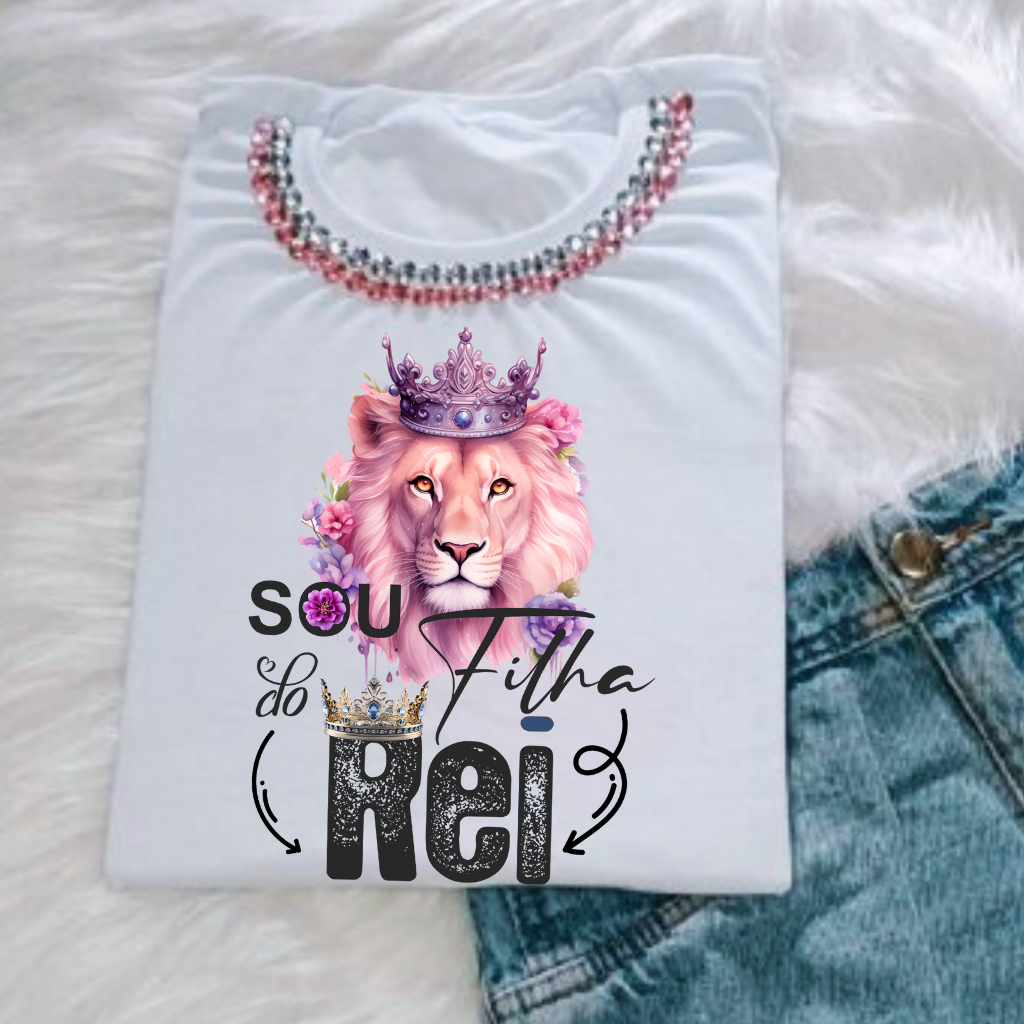 Camiseta camisa blusa t shirt feminina sou filha do rei roupa feminina ...