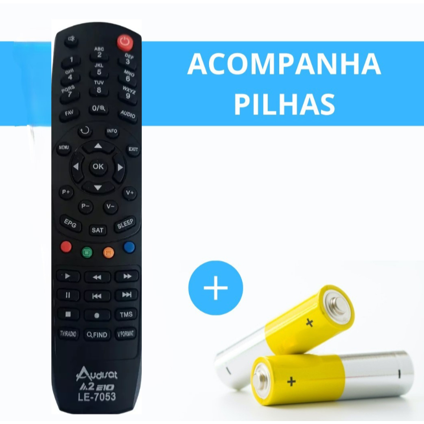 Controle Remoto para Receptor Audisat A2 E10 LE7053 | Shopee Brasil