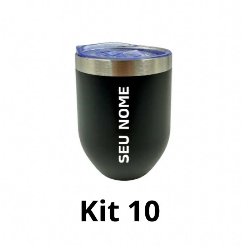 Kit 10 Copos Cuia Térmico Personalizado Nome Time Logo | Shopee Brasil