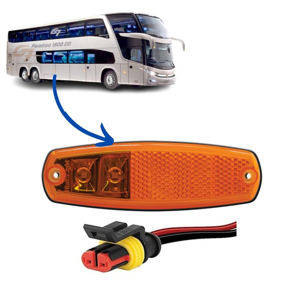 Lanterna Seta Lateral Onibus Marcopolo G7/ Volare/ Torino | Shopee Brasil